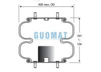 China Durable Double Convoluted Air Help Spring W01-358-6799 Firestone Plate Industrial Rubber Bellows for sale