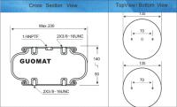 China GUOMAT 1B8X4 Air Spring Contitech FS 120-10 Goodyear 1B8-550 Industrial Air Spring for sale