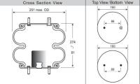 China Contitech Double Convoluted Airbag  FD 200-19 724 Rubber Air Spring W01-358-6884 for sale