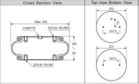 China Car Parts W013587008 Single Convoluted Industrial Air Spring Bellows Goodyear 1B12-300/313 for sale