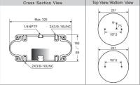 China Single Convoluted Air Suspension Spring  W01-358-7009 Contitech Air Bellows FS330-11468 for sale
