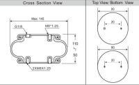 China Contitech FS 40-6 1/8 M8 Phoenix  SP1B04 Air Suspension Single Bellow Airbag for sale
