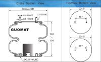 China FD 331-26 541 Contitech Air Spring Triangle 6375 / 4480 Double Convoluted Air Bag For Histeer 10315 for sale