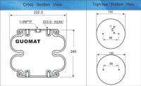China Contitech Rubber Air Spring FD200-25 Cross Firestone W013586951 Suspension Systems for sale