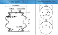 China New Firestone W21-760-0335 Air Bag Double Convoluted Air Suspension A01-760-0335 for sale