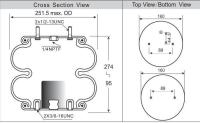 China W01-358-6905 American Truck Suspension Air Spring Contitech For Hendrickson for sale