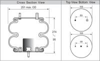 China Contitech FD200-19 452 Double Convoluted Airbag 2B9-246 Goodyear Industrial Air Spring for sale