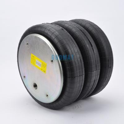 China Triple Convoluted Air Bag GUOMAT NO. 3B7386 Bellow No.3B383 Industrial Air Spring 4x3/8-16UNC Screw for sale