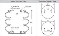 China Goodyear 3B12-300 Stemco Air Spring Triple Convoluted Type Bellow for sale