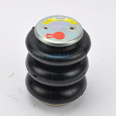 China Triple Convoluted Air Bag Suspension Spring Bellow Gas 1/2NPT Air Inlet For Auto Parts Trailer for sale