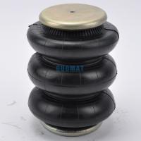 China Triple Convoluted Air Bag Suspension Spring Bellow Gas 1/2NPT Air Inlet For Auto Parts Trailer for sale