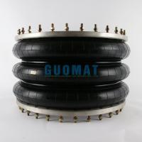 China GUOMAT 3H630376 Industrial Tripled Convoluted Type Air Spring with Flange Ring for sale
