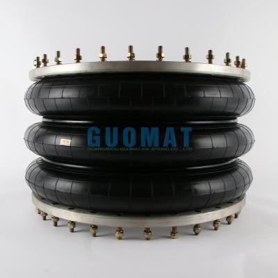 China GUOMAT 3H630376 Industrial Tripled Convoluted Type Air Spring with Flange Ring for sale