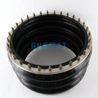 China GUOMAT 3H630376 Industrial Tripled Convoluted Type Air Spring with Flange Ring for sale