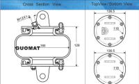 China Single Convoluted Industrial Air Spring Gart Ari. 275 Natural Bellows 1B5081 for sale
