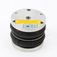 China Dunlop Double Convoluted Air Spring 4 1/2X2 Rubber Bellow with Aluminum Plate for sale