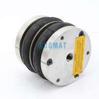 China Dunlop Double Convoluted Air Spring 4 1/2X2 Rubber Bellow with Aluminum Plate for sale
