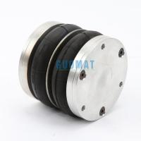 China Dunlop Double Convoluted Air Spring 4 1/2X2 Rubber Bellow with Aluminum Plate for sale