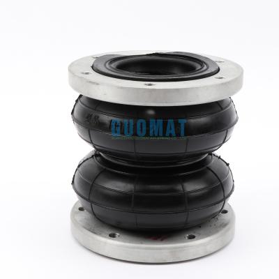 China Guomat Industrial Air Spring 2H160166 Double Convoluted Rubber Bellow with Flange for sale