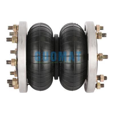 China GUOMAT 2H250180 Double Convoluted Air Spring With Flange Ring Max. Diameter 185MM for sale