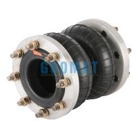 China GUOMAT 2H250180 Double Convoluted Air Spring With Flange Ring Max. Diameter 185MM for sale