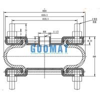 China G1/2 Air Connection Dunlop SP1536 Industrial Air Spring for Machine Isolation for sale
