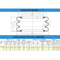China Yokohama Rubber Bellows Only With Hoop S-350-3R Triple Convoluted Type Air Spring for sale