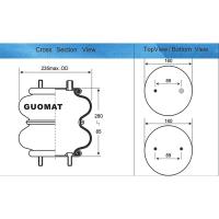 China Contitech 161336 Goodyear 2B9-218 Rubber Industrial Double Convoluted Air Springs for sale