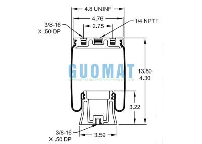 China Replace Firestone W21-760-9000 SK6815P01 Contitech Air Ride Suspension Spring For Truck Cab for sale