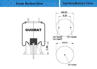 China ContiTech 91021P448 truck air suspension parts For Ridewell 1003589370C - Watson & Chalin AS0057 for sale
