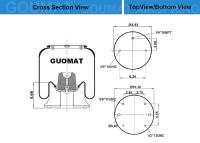 China natural rubber​​ truck air bag suspension For G.M.C. 661755 - Flxible 6-304-156 for sale