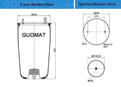 China Contitech 4940 N P02 Airtech 34940 P BPW 30K 05.429.41.56.0 Truck Air Bag Suspension for sale