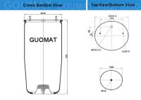 China Truck Air Spring Bag Contitech 4942 N P02 Gart 293.0.514 For BPW 36-2 05.429.41.09.0 for sale