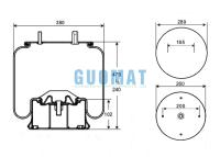 China 11 10.5A -16P523 Contitech Air Spring Assembly W01-358-8053 Firestone Truck Suspension Parts for sale