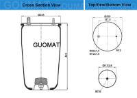 China Contitech Air Bags Suspension / Truck Air Springs 4960 For BPW 05.429.41.77.0 30 K Wabco 9518118010 for sale