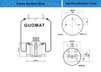 China BPW Truck Air Springs Bag Goodyear 1R11-800 For BPW 05.429.42.04.0 30 K -Scania 2198369 for sale