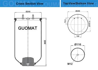 China AIRTECH 34922 KPP**SA Air Spring Bag For Truck In The Floating Bridge for sale