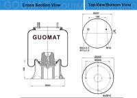 China Granning Truck Air Spring / Firestone Air Bags W01-M58-7368 For 12368 / 115692 for sale