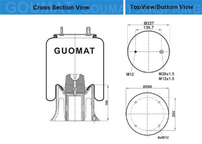China M00557007 Neway Truck Firestone Air Bags 1T15M-9  W01-M58-9222 for sale