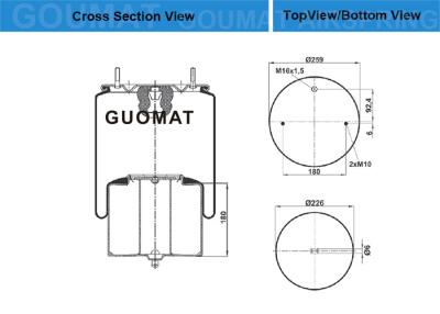 China Airtech 39780 K /132962​ Truck Air Suspension Springs For Floating Bridge for sale
