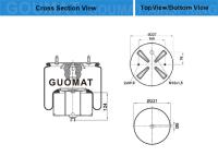 China 20479802 ​VOL-VO Truck Air Springs Contitech 54762 M For 20452138 /20554762 for sale