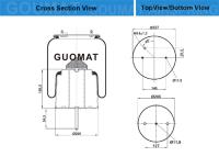 China 492678 ​Scania Truck Air Suspension Spring Bag Goodyear 1R11 831/1R11 186 1440306 for sale