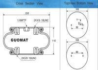 China GUOMAT 1B6051 Single Convoluted Industrial Air Spring Mattress Can Load 4.5KN To 23KN for sale