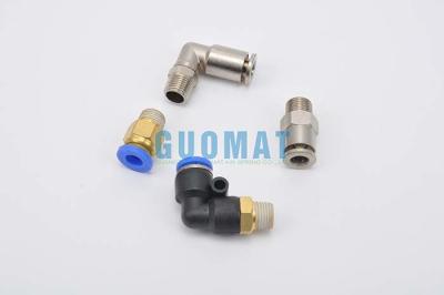China G1/8 Air Nozzle Quick Connector with Right Angle Turn for Air Springs - 9.728mm Large Path, 401mm Take Over Diameter for sale