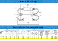 China S-120-2R Rubber Air Spring 120-2 For Single , Double Acting , Three Move Punch Press for sale