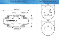 China PHOENIX SP1B07 / SP 1 B 07 Boot Industrial Air Suspension 1B5022 Bellow No.1B120-9 for sale