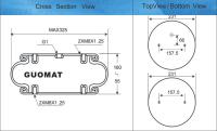 China 1B5073 Bellow No.1B330 Industrial Air Spring Refer To Contitech FS 330-14 for sale
