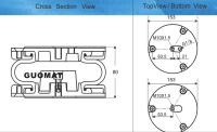 China 1B5003 Rubber Bellows NO. 1B5003 Industrial Air Spring With Strong Steel Plate for sale