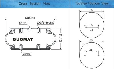 China Goodyear 1B5 579-913-500 GUOMAT NO. 1B5101 Industrial Air Spring For Air Lift 58218 for sale