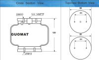 China Goodyear 1B5-2 Industrial Air Spring Bellows 579 913 502 - 120mm Max Stroke, 85mm Plate Diameter, -54°C to 57°C Operating Range for sale